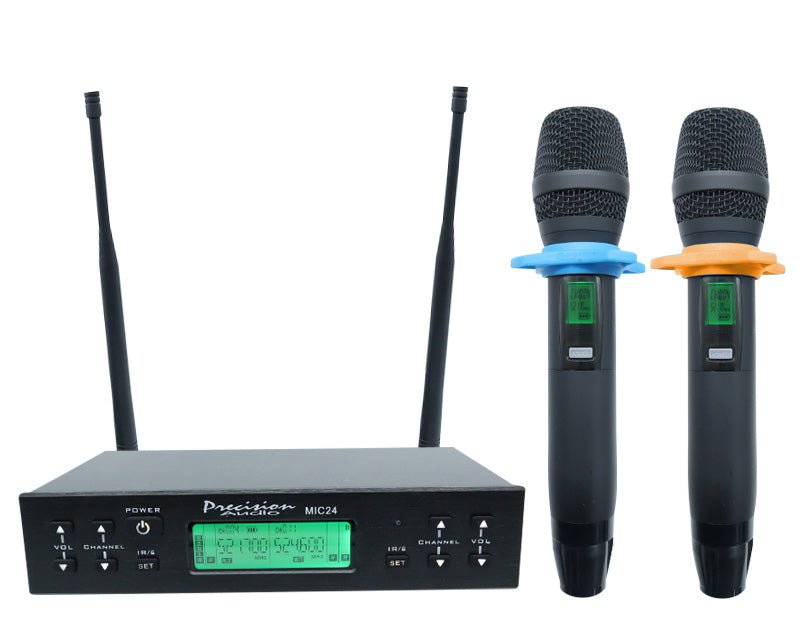 Precision Audio Twin Channel Professional Wireless Microphone System D