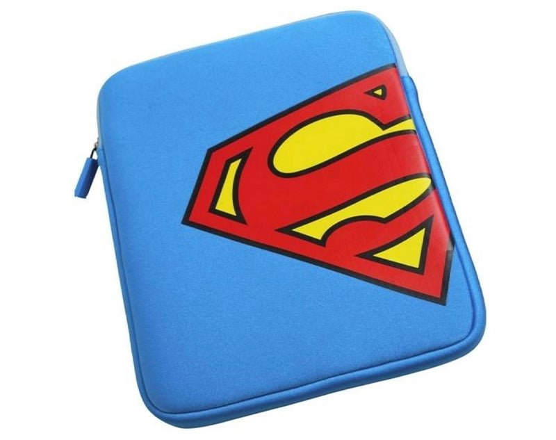 Superman Tablet Zip Case Sleeve Neoprene DC Comics Blue 7"-10"