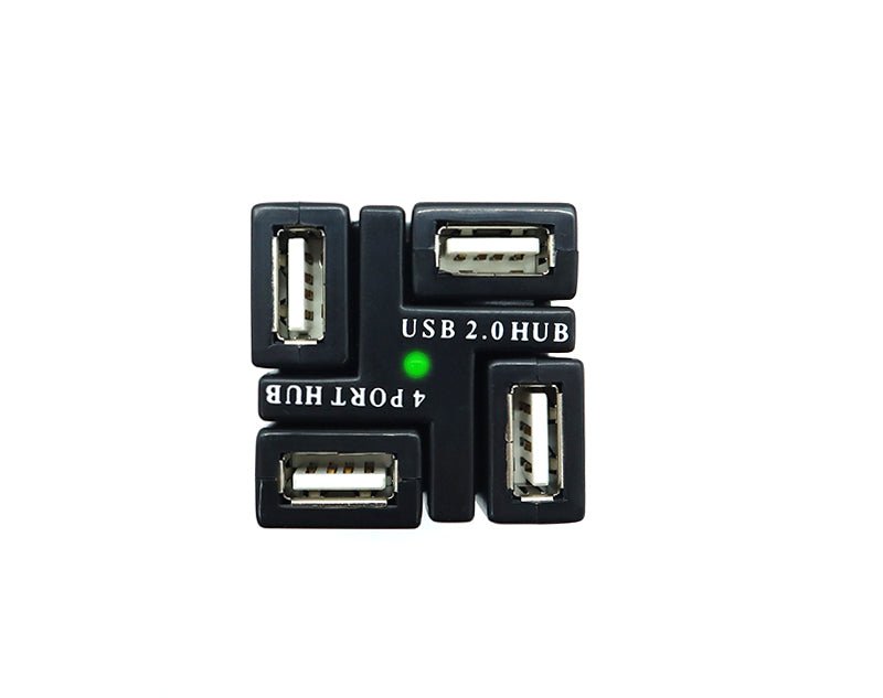 USB 2.0 4 Port Hub Foldable Cube 500mAh